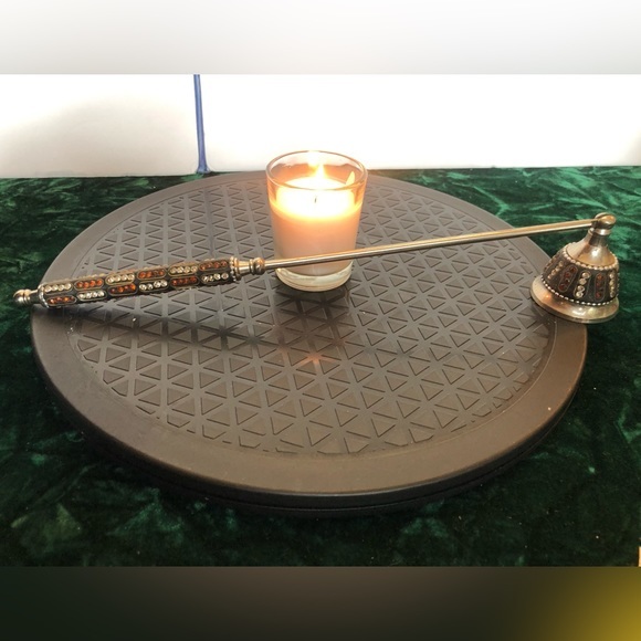 Accents | Vintage Amber And Diamond Rhinestone Candle Snuffer | Poshmark